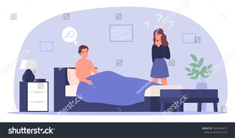 Couple Having Sexual Intimate Problem Concept Stock Vector Royalty Free Shutterstock