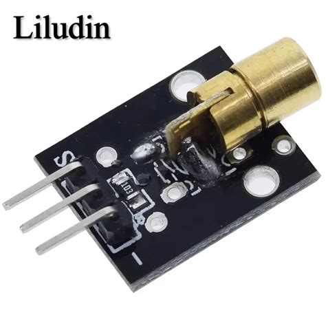 5pcs ky 008 650nm laser sensor module 6mm 5v 5mw red laser dot diode copper head for arduino beeg