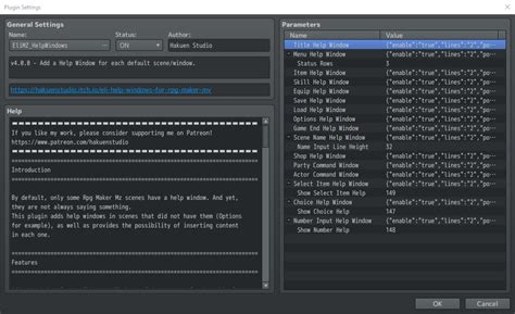 Hakuen Studio Help Windows For RPG Maker MZ By Hakuen Studio