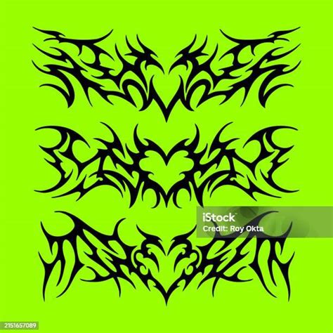 하프 톤 점선 질감의 네오 부족 Y2k 미적 문신 서큐버스 자궁 예술 사이버 길리즘 스타일 손으로 그린 장식품 이모 고딕 부족 문신 디자인의 벡터 그림 0명에 대한 스톡