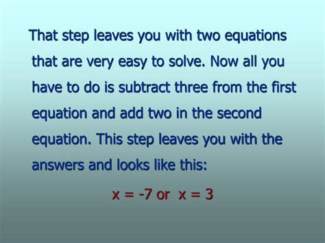 PPT Simple Quadratic Equations PowerPoint Presentation Free Download ID