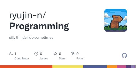 Github Ryujin Nprogramming Silly Things I Do Sometimes