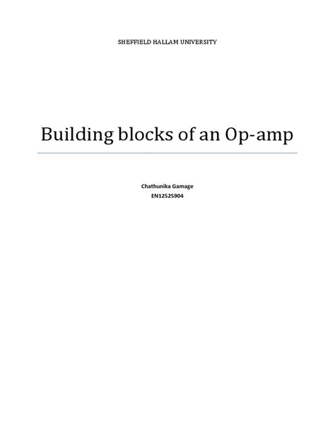 building blocks of an opamp pdf amplifier operational amplifier