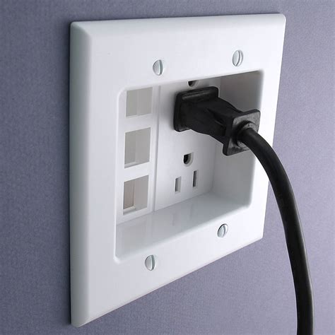 Recessed Outlet Receptacles Deep Outlets For Flat Panel Tv Or Monitor