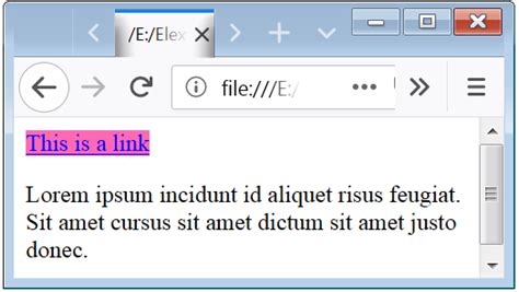 Styling Css Links Or Hyperlinks With A Tag