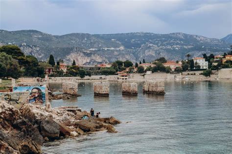 View Of The Fosses Beach In Saint Jean Cap Ferrat Stock Image Image