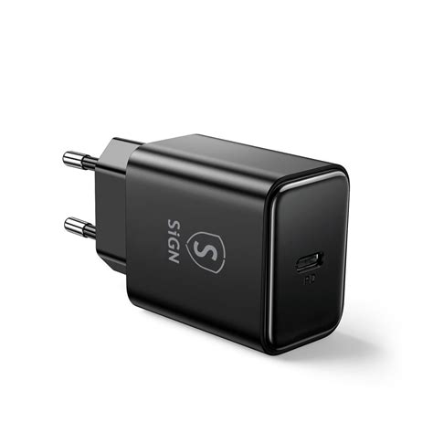 Sign Usb C Pd Lader W Svart Teknikkdeler No