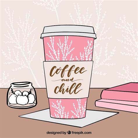 머그컵 색연필 일러스트 이미지 Freepik에서 무료 다운로드