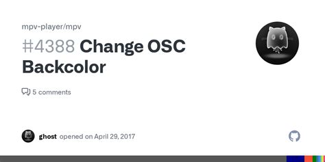 Change Osc Backcolor Issue Mpv Player Mpv Github