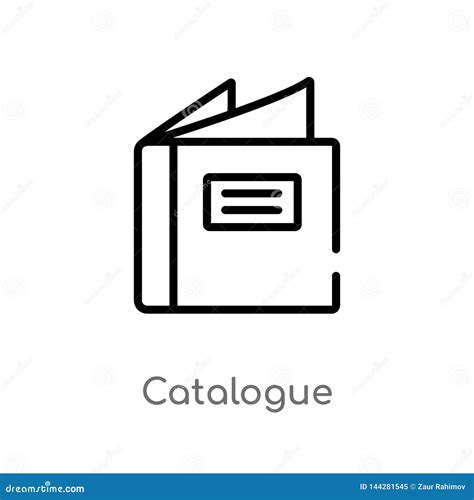 Outline Catalogue Vector Icon Isolated Black Simple Line Element Illustration From Fashion And