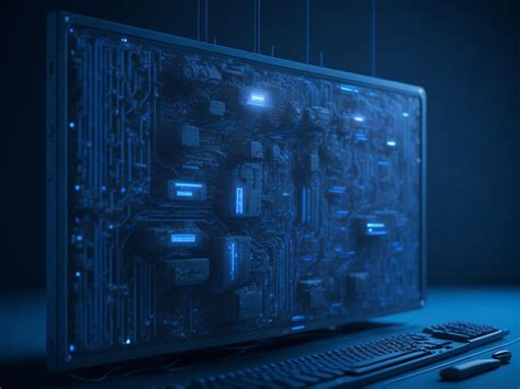 Premium Photo Blue Digital Binary Data On Computer Screen Background