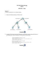 Lab IPv ACL I Ping Tagged Pdf IFT TCP IP Routing Lab IPv ACL I Ping