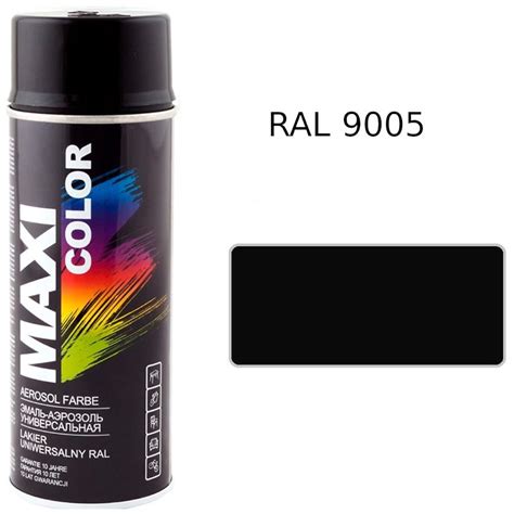 Sprej Maxi Color RAL9005 lesk 400ml / BAUMAX