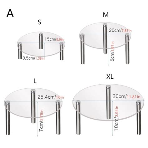 Badu Bg Акрилни прозрачни квадратни кръгли пръстени за бижута Стойка за витрини Стойка за торти