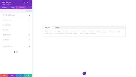 The Divi Tabs Module Elegant Themes Documentation