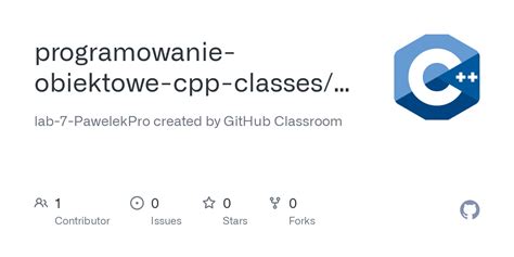 Github Programowanie Obiektowe Cpp Classeslab 7 Pawelekpro Lab 7 Pawelekpro Created By
