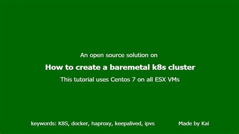 K8s Cluster Setup On Bare Metal Part 1 Architecture Youtube