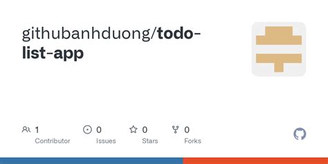 GitHub Githubanhduong Todo List App