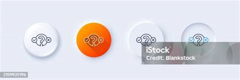 퀴즈 테스트 라인 아이콘입니다 답변 기호를 선택합니다 선 아이콘 벡터 3차원 형태에 대한 스톡 벡터 아트 및 기타 이미지 3