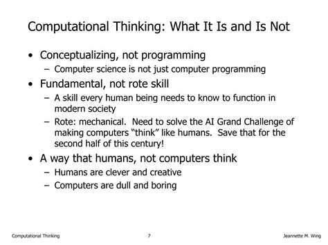 PPT Computational Thinking PowerPoint Presentation Free Download ID