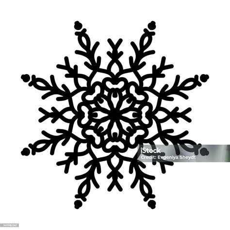 간단한 검은 눈송이 아이콘 흰색에 고립 된 벡터 플랫 단일 검은 색 모양 크리스마스 한숨 0명에 대한 스톡 벡터 아트 및 기타 이미지 Istock