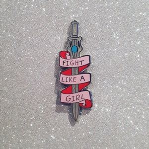 She Ra Inspired Princess Of Power Enamel Pin Fight Like A Girl Pink S Cartoon Etsy