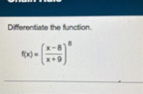 Solved Differentiate The Function Y 3x−1 2 4−x5 4given The