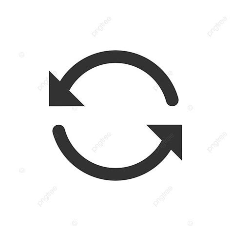 Flat Arrow Rotation Icon On White Background Symbolizing Refresh Vector Processing Vector Web