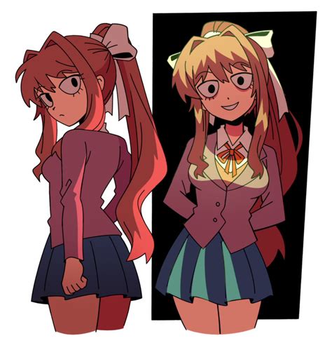 Monika Doki Doki Literature Club Drawn By Marreeps Danbooru
