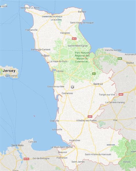 Carte De La Manche Manche Carte Des Villes Communes Politique