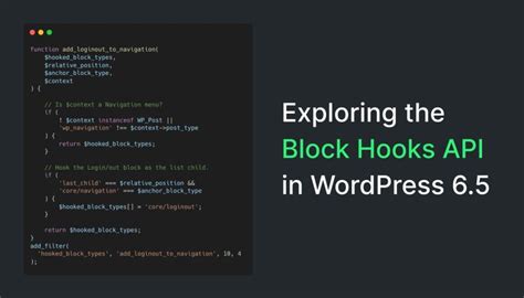 Reuben Walker On Linkedin Exploring The Block Hooks Api In Wordpress 65