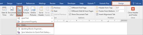 How To Insert File Path And Name Into Documents Footer Or Header In Word