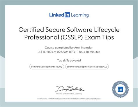 Amir Inamdar On Linkedin Certificate Of Completion