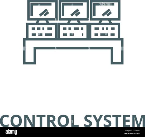 Control System Line Icon Vector Control System Outline Sign Concept