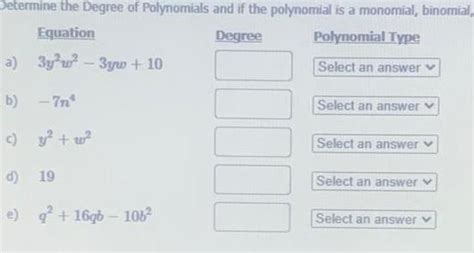 [answered] Determine The Degree Of Polynomials And If The Polynomial Is Kunduz