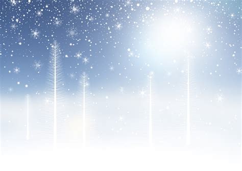 눈 덮인 크리스마스 배경 무료 벡터