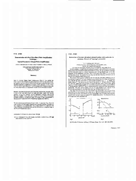 Demonstration Of A New Ultra Short Pulse Amplification Technique Optical Parametric Chirped