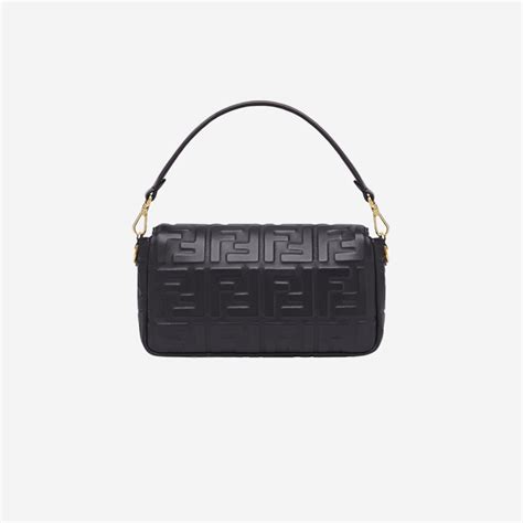 펜디 미디움 바게트 백 나파 레더 블랙 Fendi Kream