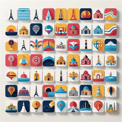 A Vibrant Stylized Illustration Featuring A Diverse Array Of Points Of