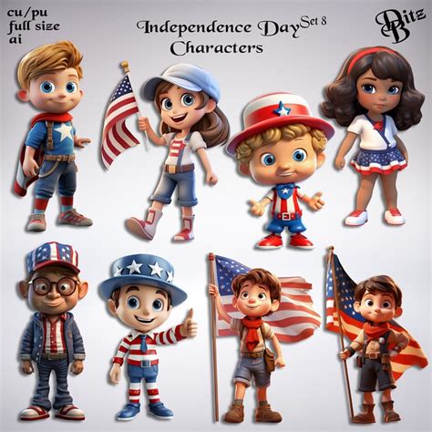Independence Day Characters Set 8 Payhip