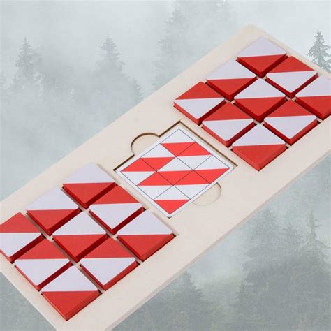 몬테소리 나무 유아 퍼즐 장난감 배틀 퍼즐 교육용 블록 보드 장난감 창의적 퍼즐 소년 소녀용 초점 장난감 취미 및 수집품