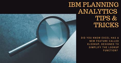 IBM Planning Analytics Tips Tricks New Excel Feature XLOOKUP