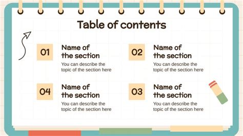 Creative Grid Notebook Google Slides PPT