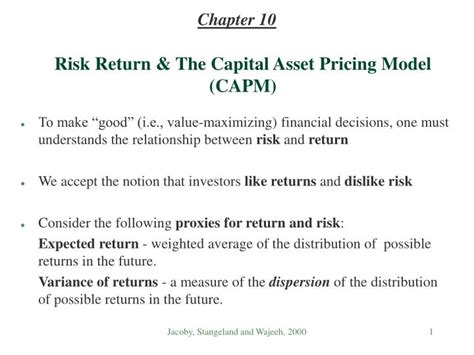 Ppt Risk Return And The Capital Asset Pricing Model Capm Powerpoint Presentation Id 6947253