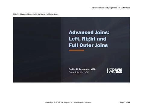 Advanced Joins Left Right And Full Outer Joins Ingles Other SQL