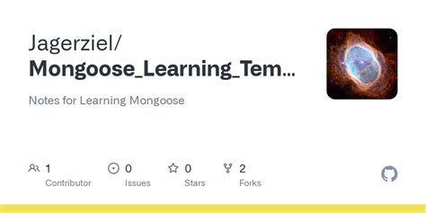 Github Jagerzielmongooselearningtemplate Notes For Learning Mongoose