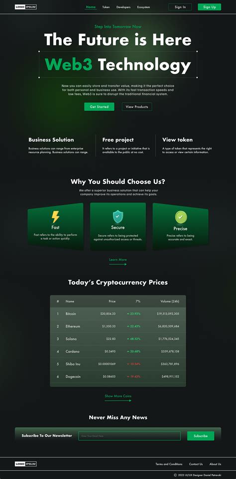 Web3 Crypto Concept Ui Landing Page Design On Behance