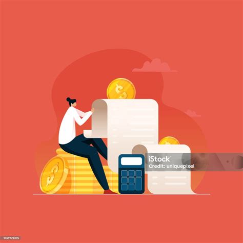 예산 분석 및 계산 청구서 또는 세금 개념 지불 감사 및 재무 관리 그림 은행업무에 대한 스톡 벡터 아트 및 기타 이미지 은행업무 저금통 1 센트 Istock