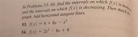 solved find intervals on which f x is increasing and the