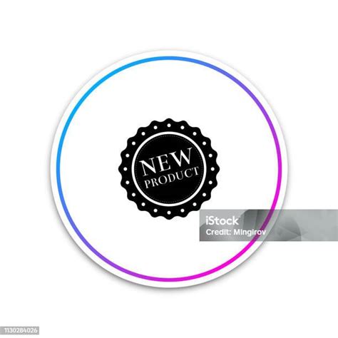 새로운 제품 라벨 배지 인감 스티커 태그 스탬프 아이콘 흰색 배경에 고립 동그라미 흰색 버튼 벡터 일러스트 가격에 대한 스톡 벡터 아트 및 기타 이미지 Istock